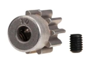 traxxas 6746 10 tooth steel pinion gear, silver