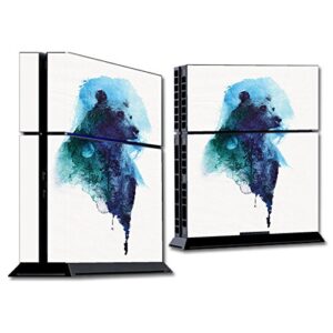 mightyskins skin compatible with sony ps4 console - spirit bear | protective, durable, and unique vinyl decal wrap cover | easy to apply, remove, and change styles | made in the usa