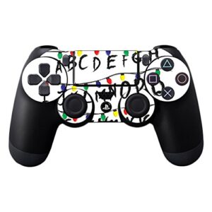 mightyskins skin compatible with sony ps4 controller - stranger alphabet | protective, durable, and unique vinyl decal wrap cover | easy to apply, remove, and change styles | made in the usa