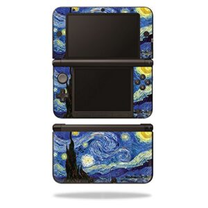 mightyskins skin compatible with nintendo 3ds xl - starry night | protective, durable, and unique vinyl decal wrap cover | easy to apply, remove, and change styles | made in the usa