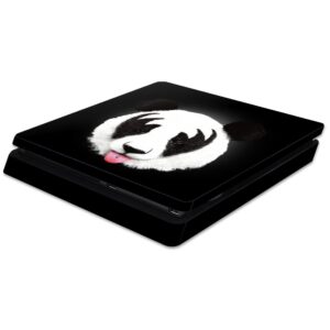 mightyskins skin compatible with sony ps4 slim console - rock n roll panda | protective, durable, and unique vinyl decal wrap cover | easy to apply, remove, and change styles | made in the usa