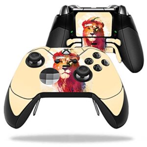 mightyskins skin compatible with microsoft xbox one elite controller - gym lion | protective, durable, and unique vinyl decal wrap cover | easy to apply, remove, and change styles | made in the usa