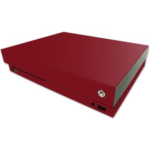 mightyskins skin compatible with microsoft one x console only - solid burgundy | protective, durable, and unique vinyl decal wrap cover | easy to apply, remove, and change styles | made in the usa