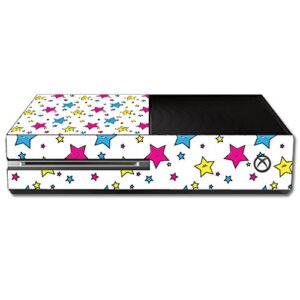 mightyskins skin compatible with microsoft xbox one - smiley stars | protective, durable, and unique vinyl decal wrap cover | easy to apply, remove, and change styles | made in the usa