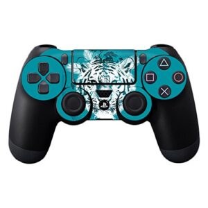 mightyskins skin compatible with sony ps4 controller - white tiger | protective, durable, and unique vinyl decal wrap cover | easy to apply, remove, and change styles | made in the usa