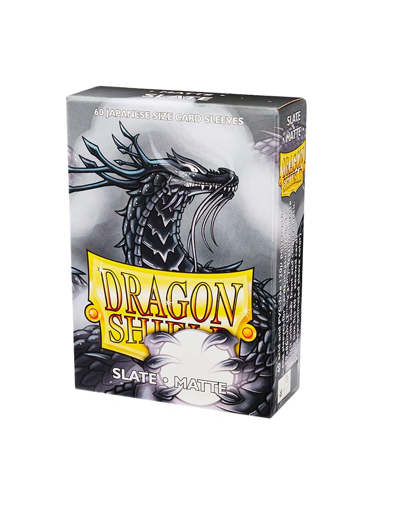 Arcane Tinman Dragon Shield Japanese Size Sleeves – Matte Slate 60CT - Card Sleeves Smooth & Tough - Compatible with Pokemon, Yugioh, & More– TCG, OCG,ART11127