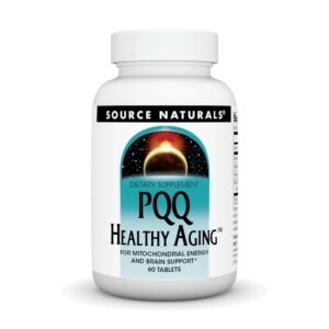 source naturals pqq healthy aging - for mitochondrial energy & brain support - 60 tablets