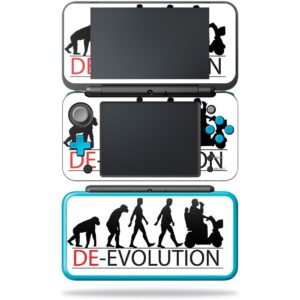 mightyskins skin compatible with nintendo new 2ds xl - deevolution | protective, durable, and unique vinyl decal wrap cover | easy to apply, remove, and change styles | made in the usa