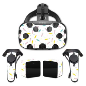 mightyskins skin compatible with htc vive full coverage - ice cream boards | protective, durable, and unique vinyl decal wrap cover | easy to apply, remove, and change styles | made in the usa