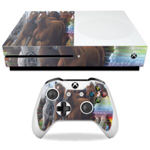 mightyskins skin compatible with microsoft xbox one s - horse stampede | protective, durable, and unique vinyl decal wrap cover | easy to apply, remove, and change styles | made in the usa