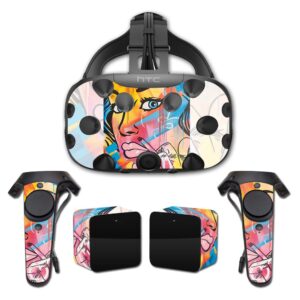 mightyskins skin compatible with htc vive full coverage - classy smoker | protective, durable, and unique vinyl decal wrap cover | easy to apply, remove, and change styles | made in the usa