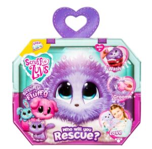 little live scruff-a-luvs plush mystery rescue pet, lilac