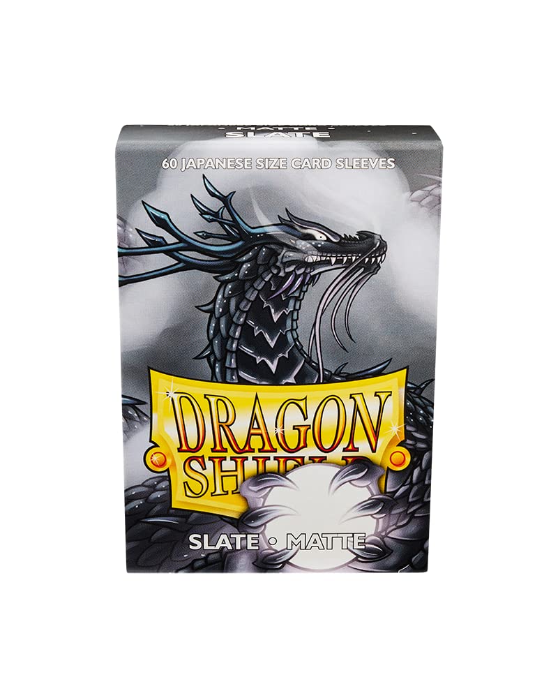 Arcane Tinman Dragon Shield Japanese Size Sleeves – Matte Slate 60CT - Card Sleeves Smooth & Tough - Compatible with Pokemon, Yugioh, & More– TCG, OCG,ART11127