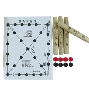 korean board game yut nori yut game yoot game yutnori set, korean traditional family board game