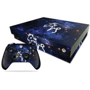 mightyskins skin compatible with microsoft xbox one x - capricorn | protective, durable, and unique vinyl decal wrap cover | easy to apply, remove, and change styles | made in the usa