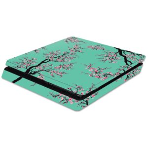 mightyskins skin compatible with sony ps4 slim console - cherry blossom tree | protective, durable, and unique vinyl decal wrap cover | easy to apply, remove, and change styles | made in the usa