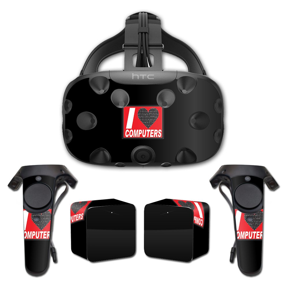 MightySkins Skin Compatible with HTC Vive Full Coverage - Love Computers | Protective, Durable, and Unique Vinyl Decal wrap Cover | Easy to Apply, Remove, and Change Styles | Made in The USA