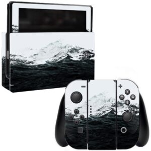 mightyskins skin compatible with nintendo switch - mountain waves | protective, durable, and unique vinyl decal wrap cover | easy to apply, remove, and change styles | made in the usa