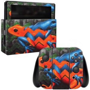 mightyskins skin compatible with nintendo switch - frog fuse | protective, durable, and unique vinyl decal wrap cover | easy to apply, remove, and change styles | made in the usa