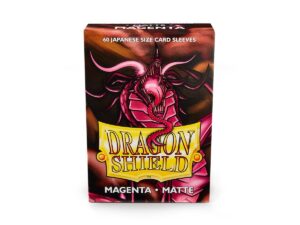 arcane tinman dragon shield japanese size sleeves – matte magenta 60ct - card sleeves smooth & tough - compatible with pokemon, yugioh, & more– tcg, ocg,art11126