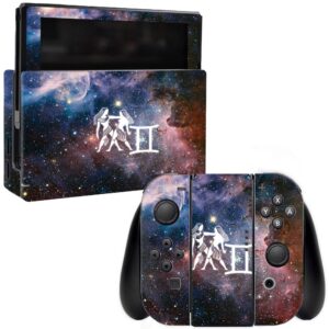 mightyskins skin compatible with nintendo switch - gemini | protective, durable, and unique vinyl decal wrap cover | easy to apply, remove, and change styles | made in the usa