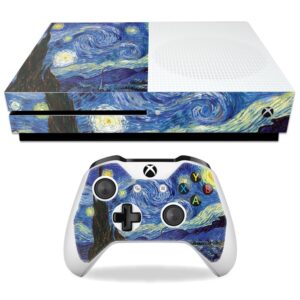 mightyskins skin compatible with microsoft xbox one s - starry night | protective, durable, and unique vinyl decal wrap cover | easy to apply, remove, and change styles | made in the usa