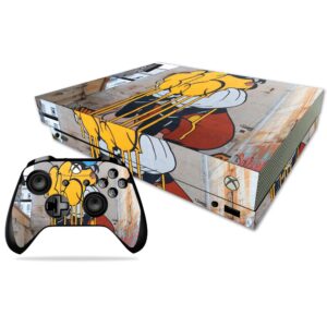 mightyskins skin compatible with microsoft xbox one x - sad face | protective, durable, and unique vinyl decal wrap cover | easy to apply, remove, and change styles | made in the usa