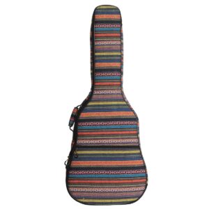 glenmi bohemian acoustic guitar case for girls,soft foam padded 40 41 inch guitar gig bag backpack with neck protector pillow pad,dual shoulder strap&pocket …