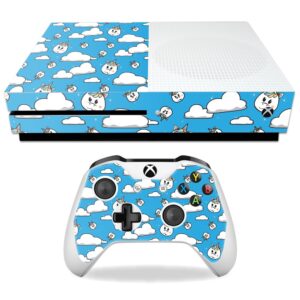 mightyskins skin compatible with microsoft xbox one s - unicorn clouds | protective, durable, and unique vinyl decal wrap cover | easy to apply, remove, and change styles | made in the usa