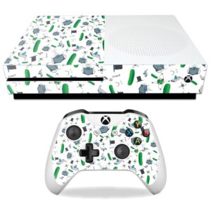 mightyskins skin compatible with microsoft xbox one s - science cartoon | protective, durable, and unique vinyl decal wrap cover | easy to apply, remove, and change styles | made in the usa