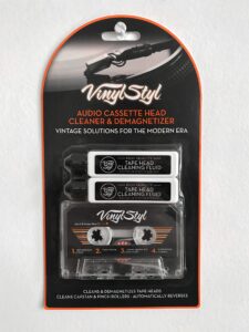 vinyl styl audio cassette head cleaner & demagnetizer - for home/auto/portable