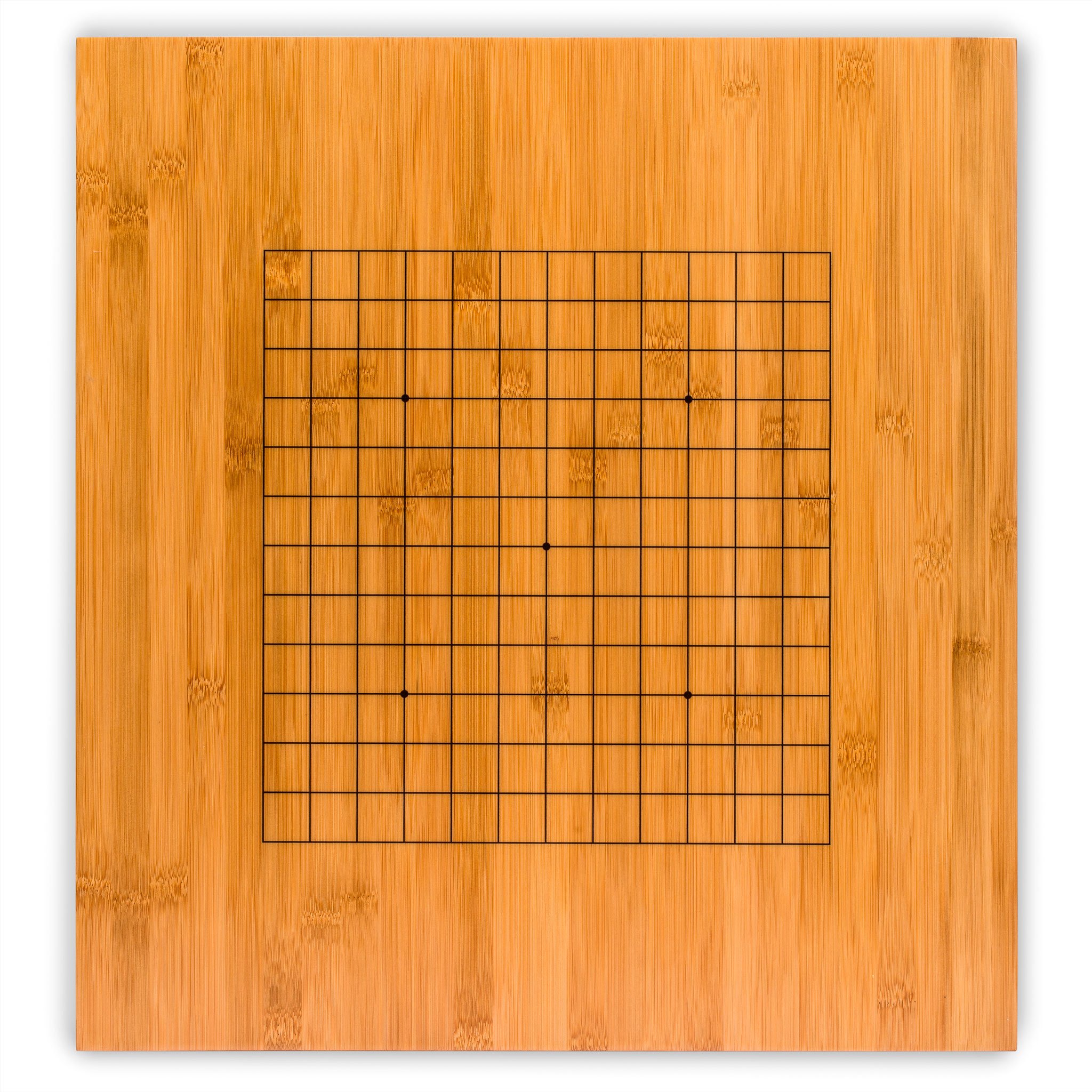 Yellow Mountain Imports Bamboo 2-Inch Reversible 19x19/13x13 Go Game Set Board with Double Convex Melamine Stones and Bamboo Bowls - Classic Strategy Board Game (Baduk/Weiqi)