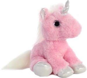 aurora® enchanting sparkle tales™ blossom unicorn stuffed animal - magical adventures - endless play - pink 12 inches