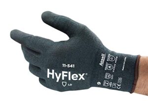 ansell hyflex 11-541 cut protection gloves - light duty, dexterity, comfort, size x large (pack of 12)