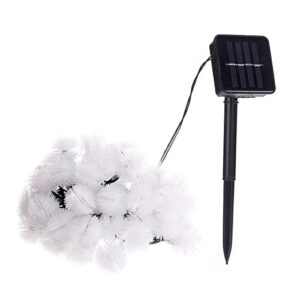 ledmomo led solar string lights fuzzy ball light outdoor waterproof fairy lights for christmas wedding party home bedroom garden decoration 6.35m (pure white)