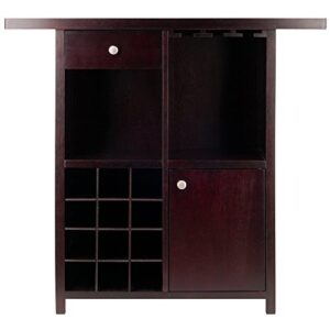 Winsome Macon Bar Wine Cabinet, Espresso