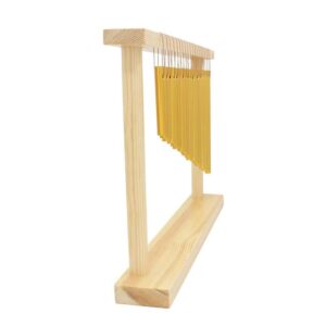 dilwe 20 bars percussion chimes, single-row musical percussion instrument with wood stand stick