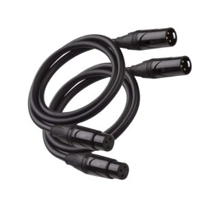 traderplus 2 pack 6 ft xlr male to female microphone cable