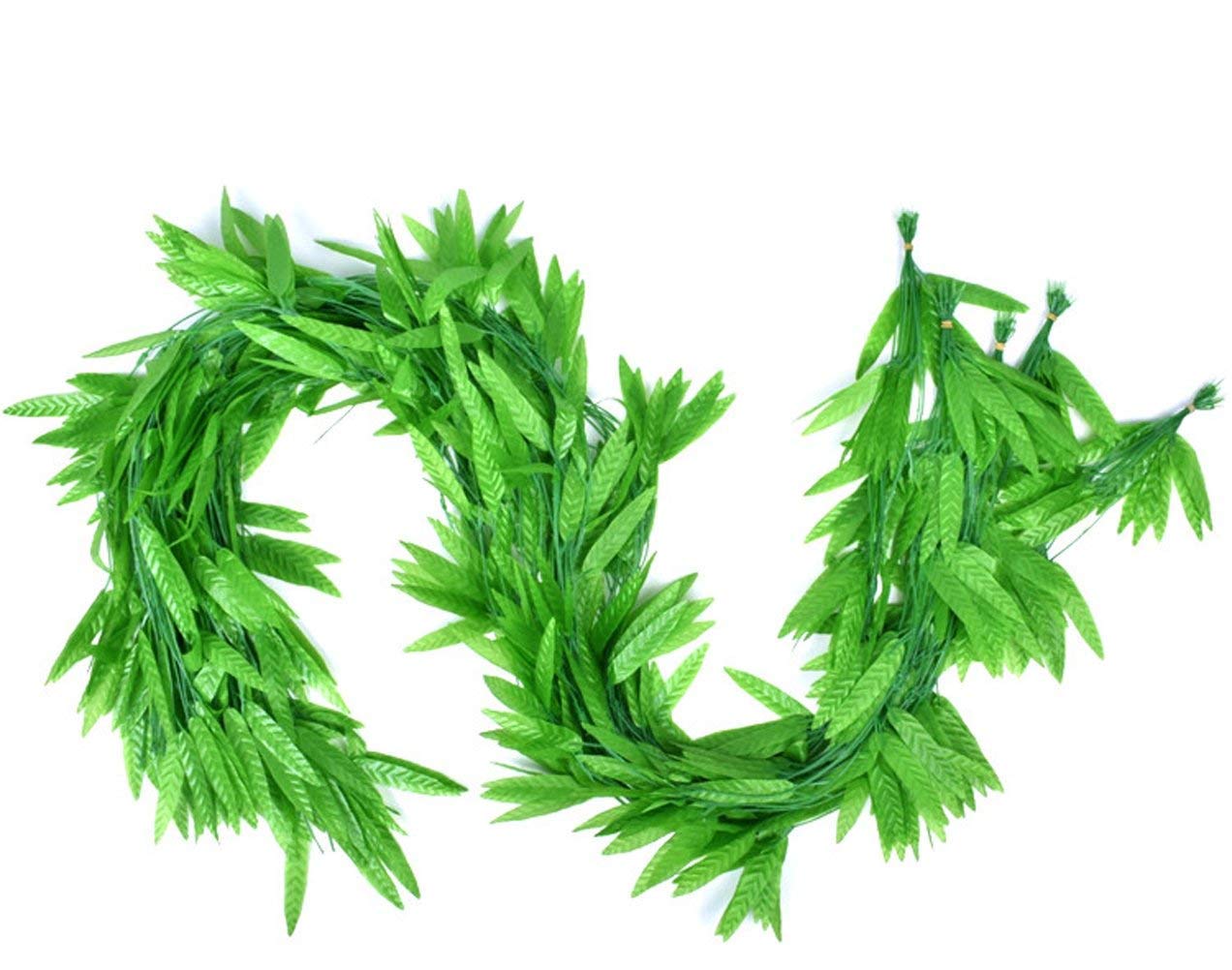 Sunrisee 50pcs Artificial Willow Vines Greenery Garland Silk Fake Rattan Leaves for Garden Wedding Home Wall Decor