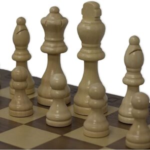 GrowUpSmart Staunton Chess Pieces with Extra Queens | Size: Small - King Height: 2.5 inch | Wood