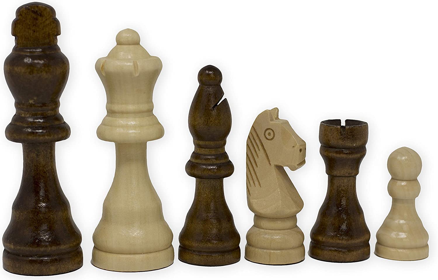 GrowUpSmart Staunton Chess Pieces with Extra Queens | Size: Small - King Height: 2.5 inch | Wood