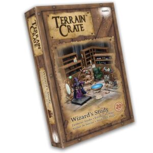 mantic games terrain crate - wizards study medium size set | highly-detailed 3d miniatures | pre-assembled scenery tabletop game accessory for wargames, board games and rpgs | made by mantic games