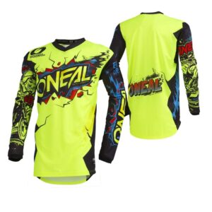 oneal 2020 youth element villain jersey - neon yellow - youth large