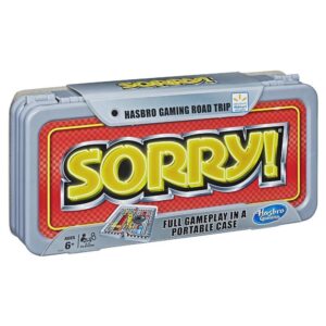 sorry! classic hasbro game road trip travel edition