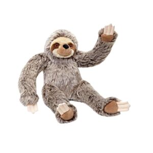 fluff and tuff tico sloth plush dog toy, large, 15-inches