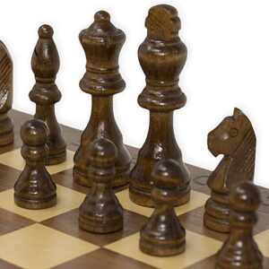 GrowUpSmart Staunton Chess Pieces with Extra Queens | Size: Small - King Height: 2.5 inch | Wood