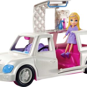 Polly Pocket Vehicle Toy with 3-inch Doll & 14 Fashion Accessories, Arrive In Style Limo Playset