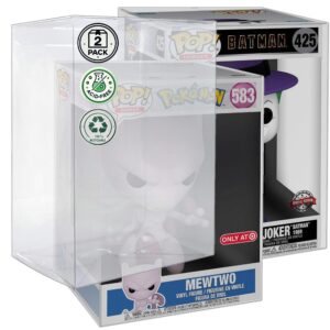 malko 10 inch funko pop protector | compatible with all vertical 10" vinyl figures newer & old | 2 pack