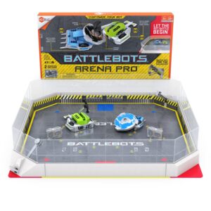 hexbug battlebots arena pro, remote control robot toys for kids with over 100 configurations, stem toys for boys & girls ages 8 & up, batteries included