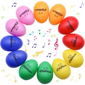 ehome easter egg shakers, 12pcs egg shakers musical instruments, egg shakers for babies, plastic eggs for toddlers 1-3, easter baby shaker toy, 6 colors montessori baby maracas(plastic)